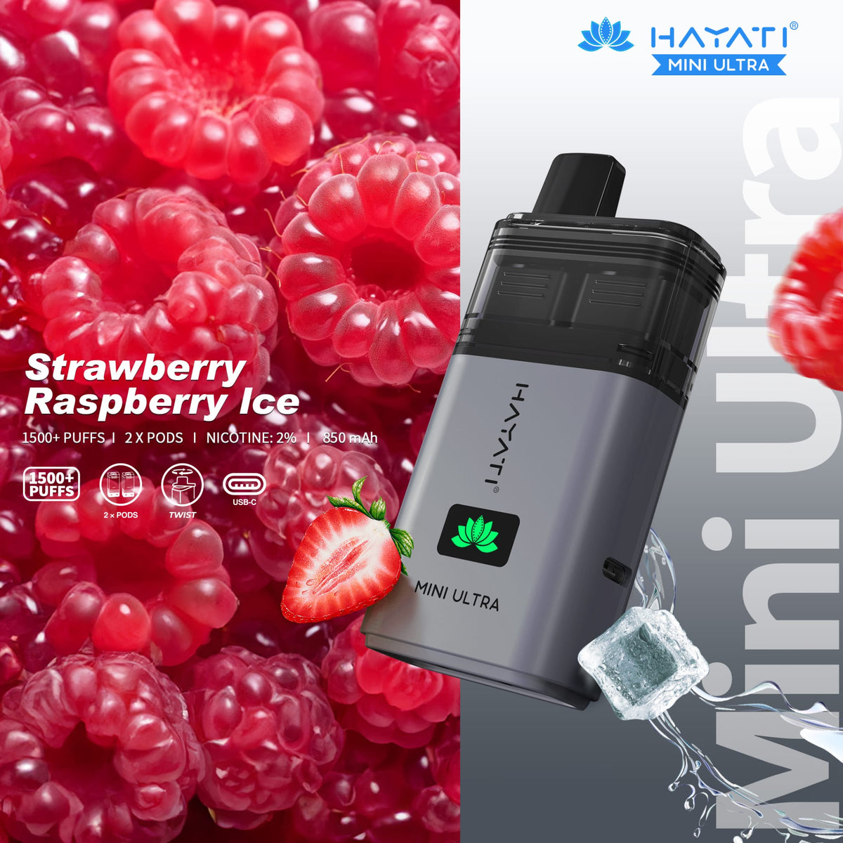 Buy Hayati Mini Ultra 1500 Disposable Vape in a Box Of 5 – VapingSupplier