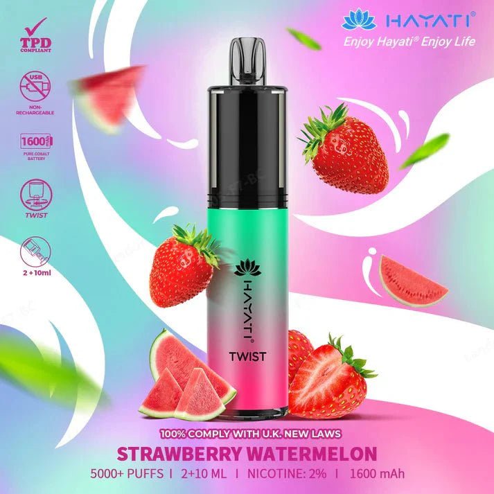 Hayati Twist 5000 Puffs Disposable Vape Box of 10 - VapingSupplier